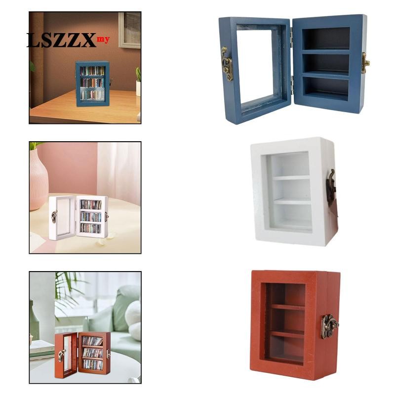 [LszzxMY] Mini Bookshelf Ornament Book Display Case Empty Props Unique ...