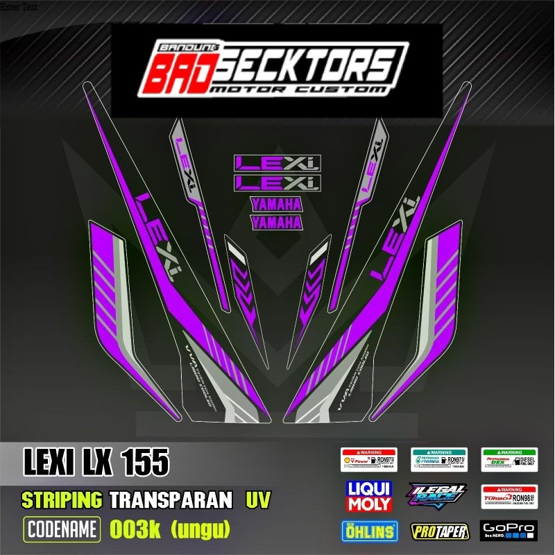 UNGU Decal Sticker Striping Transparent Variations Uv Lexi Lx 155 All ...