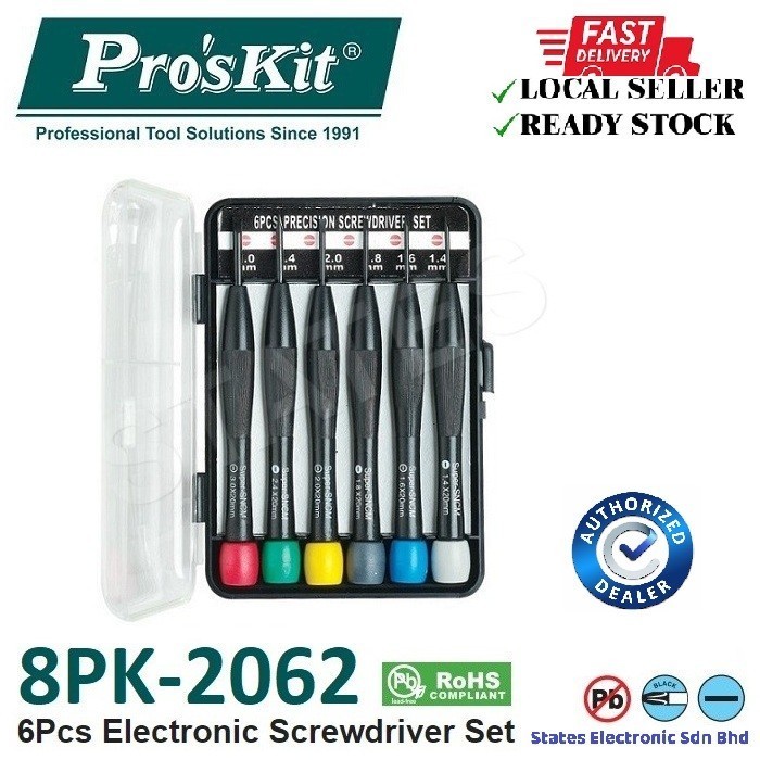 Pro'sKit 8PK-2062 6pcs Electronic Screwdriver Set - Taiwan | Shopee ...