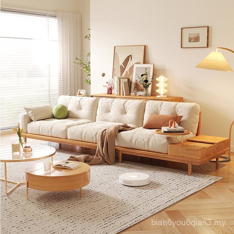 [1645 Person Collection] Japanese Style Log Sofa Nordic Small Apartment ...