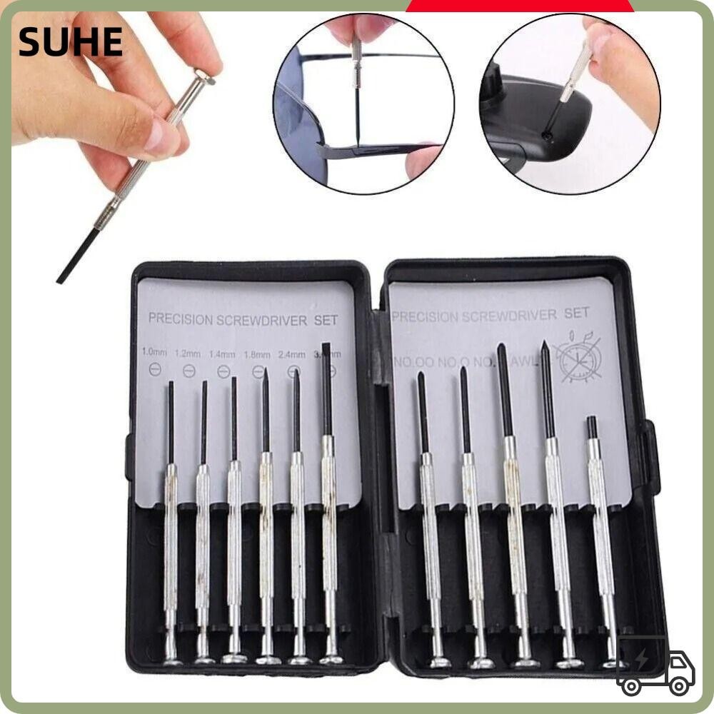 LUCKY-SUHE 11Pcs/set Mini Watchmakers Tools, Small Cross Clock/Watch ...