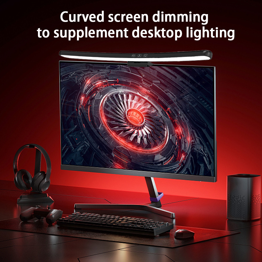 hot Curved Monitor Light Bar RGB Backlight Timed Computer Light Bar ...