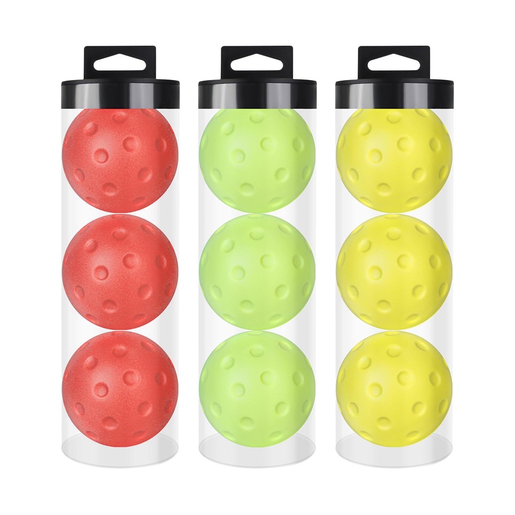 Foam Pickleball Balls 3X Silent Pickleballs for Practice Soft Warm Up Pickleball Drill Balls ...