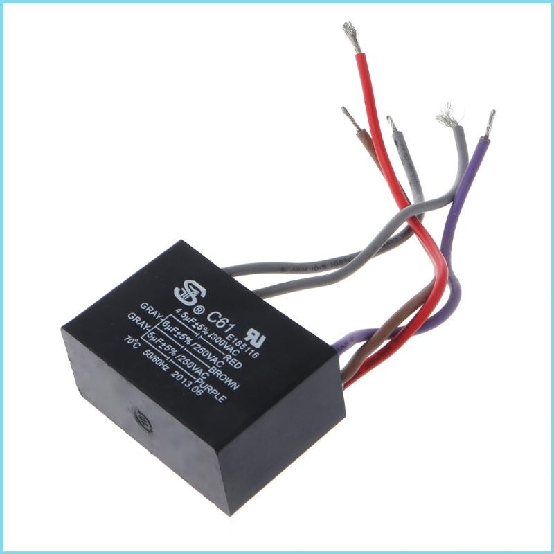 RUN CBB61 Electrical Power Relay Connecting Capacitor 4 5uf+6uf+5uf ...