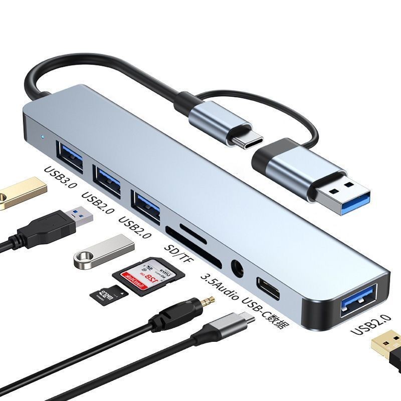 Typec docking station usb3.0 dual-port docking station splitter hub all ...