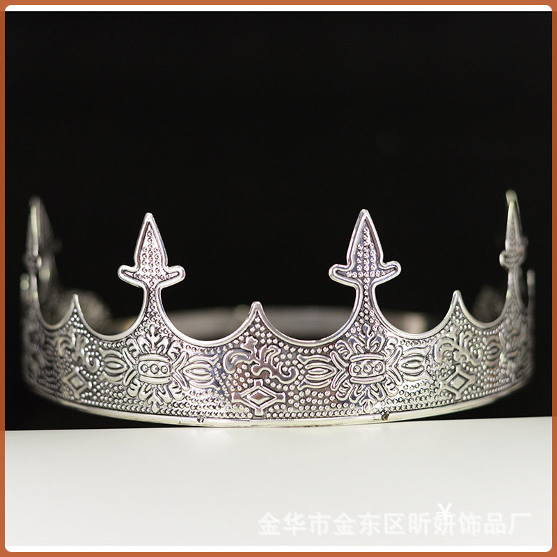 【Ready Stock】 Royal Full King Crown Metal Crowns and Tiaras for Men ...