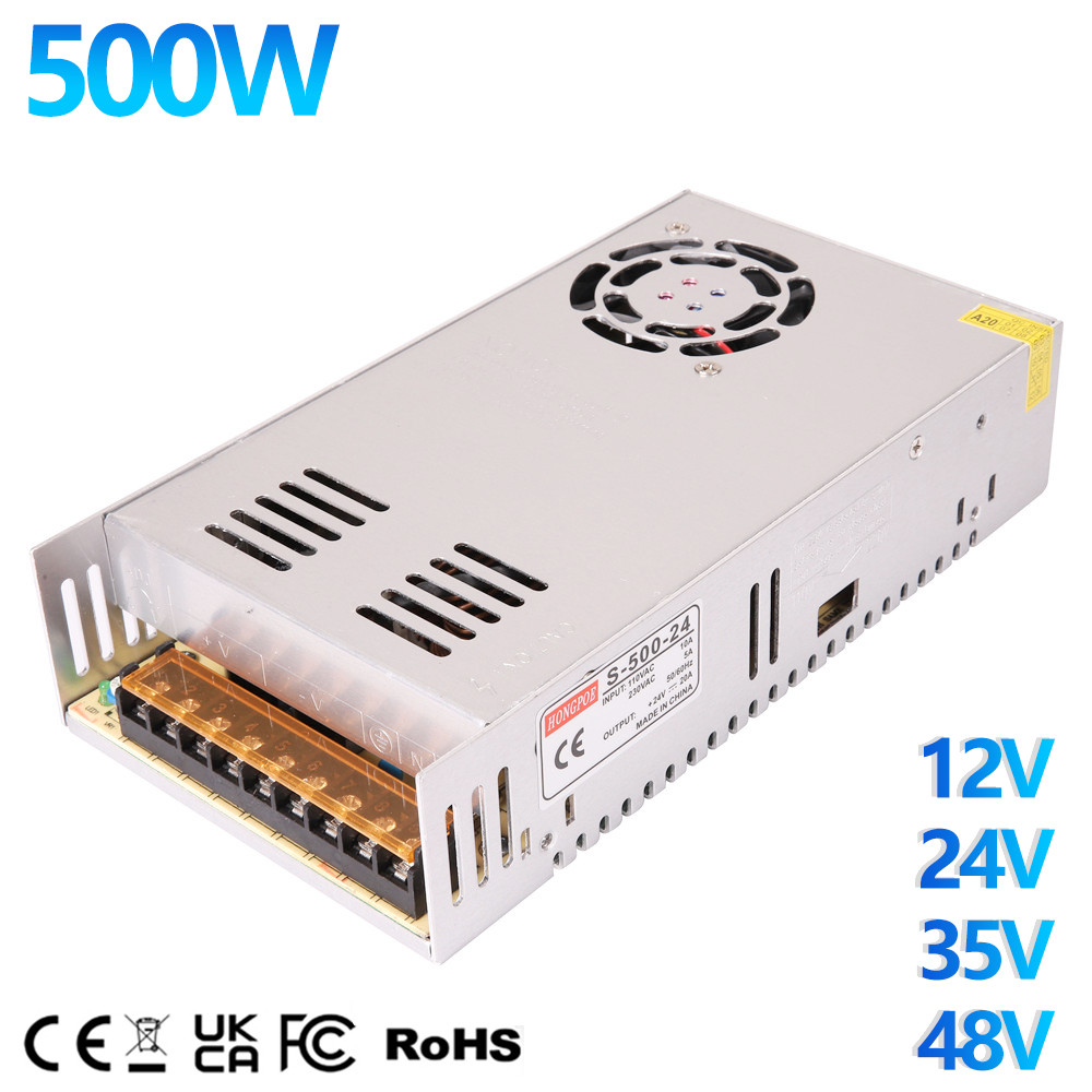 12V 24V 36V 48V 500W Switching Power Supply Source Transformer AC DC ...
