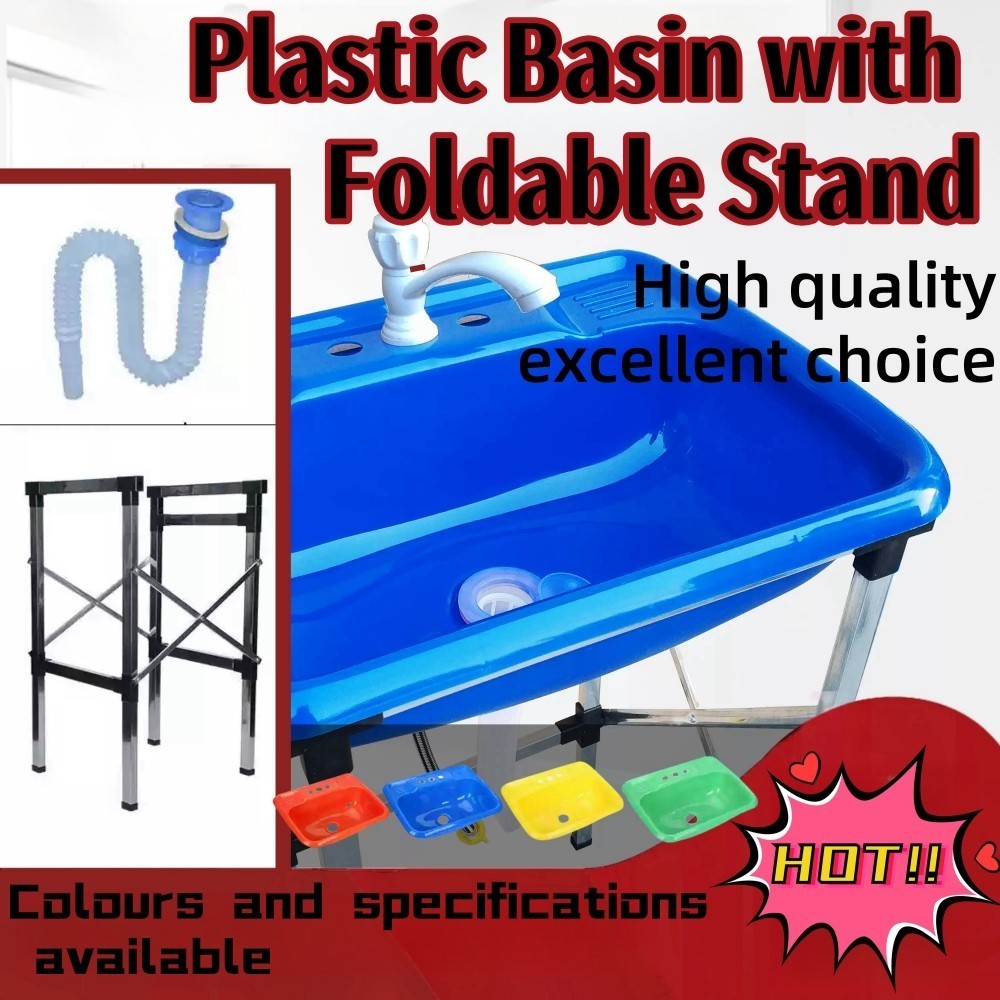 Sinki Plastik Rack Lipat Sink Rak Portable / Plastic Sinki Basin with ...