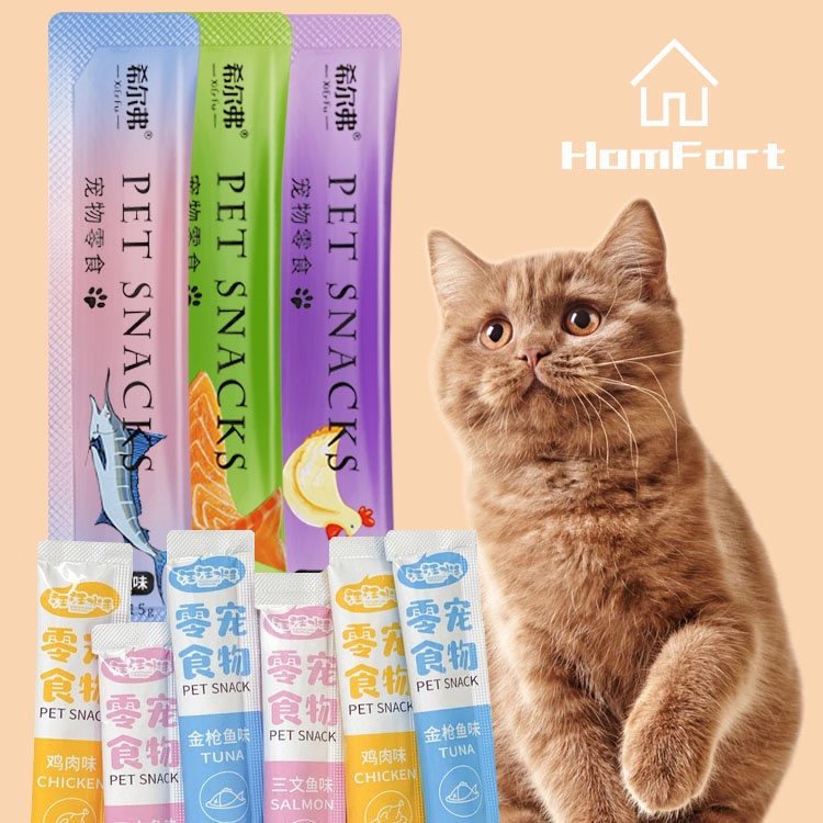 1 Stick 15g Cat Strip Snacks Treats Chicken Tuna Salmon Cats Wet Food ...