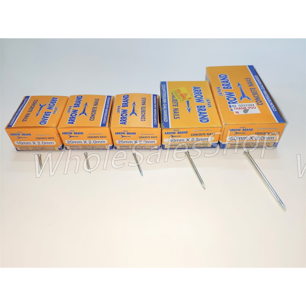 ARROW BRAND CONCRETE NAIL PAKU KONKRIT PAKU DINDING 钢钉 | Shopee Malaysia