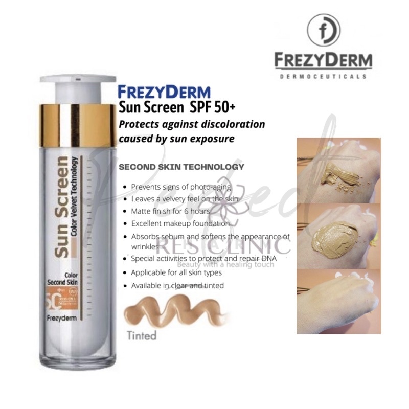 FREZYDERM Stem-Cell (Velvet/Color) Face Sunscreen Sunblock SPF 50+ 50ml ...