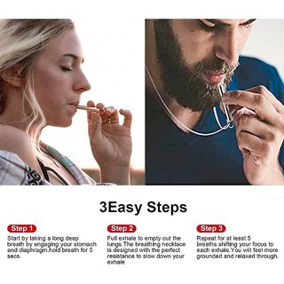 2pcs Anxiety Relief Breathing Necklace, Breathing Necklace Stop Smoking ...