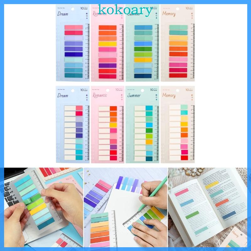 KOK Multi-color Index Tabs with Binder Ruler Index Labels Index Flags ...