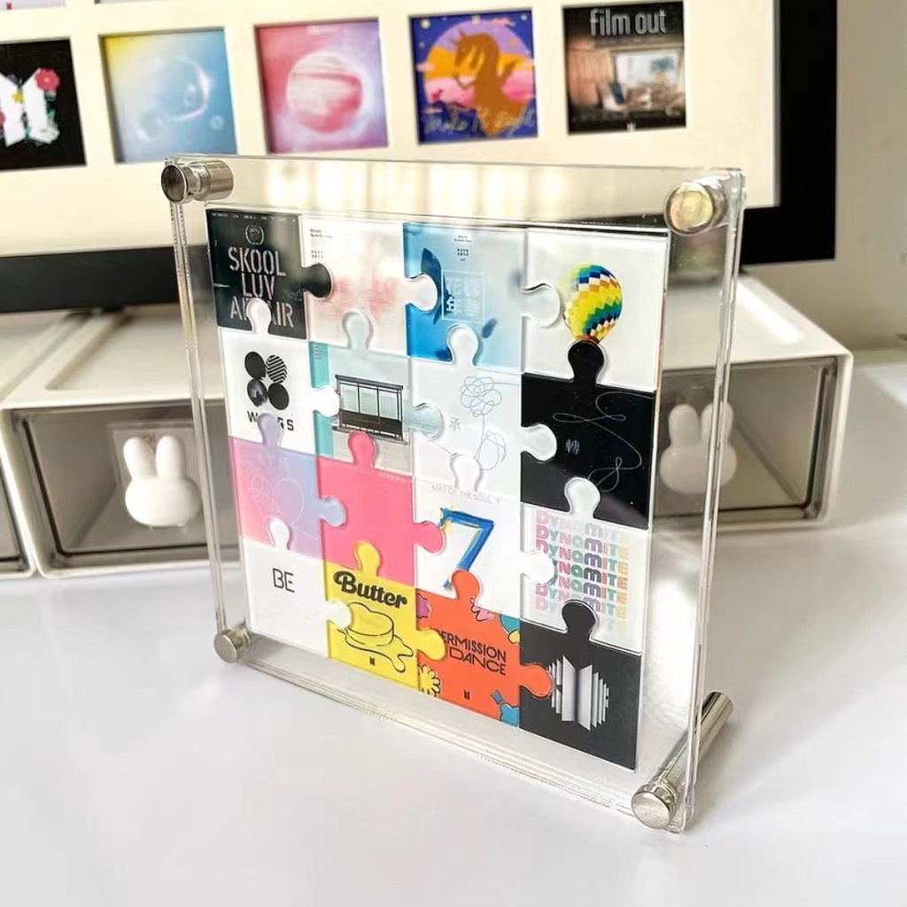15*15cm Kpop Bangtan Boys Album Acrylic Puzzle Frame Display (puzzle ...