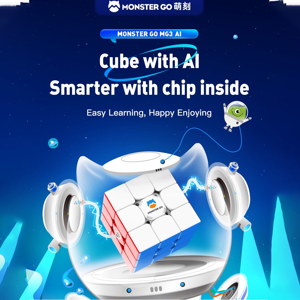 GAN Ai Smart 3x3 Cube GAN Monster Go MG3 Ai Professional Magnetic 3x3 ...