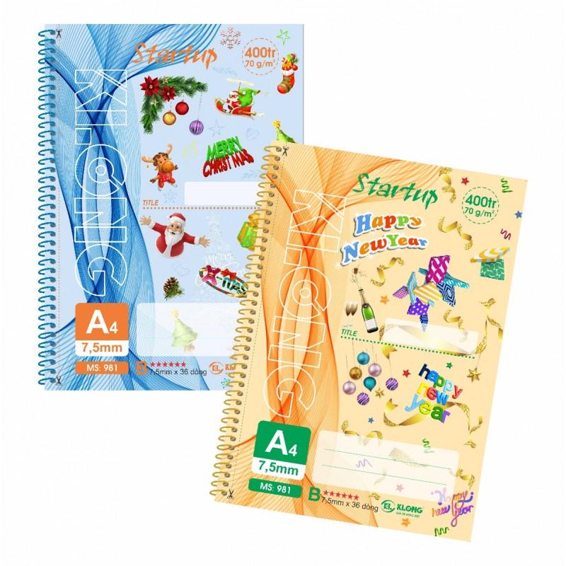 XO Klong Caro double spring notebook with A5 plastic cover 200 pages 70 ...