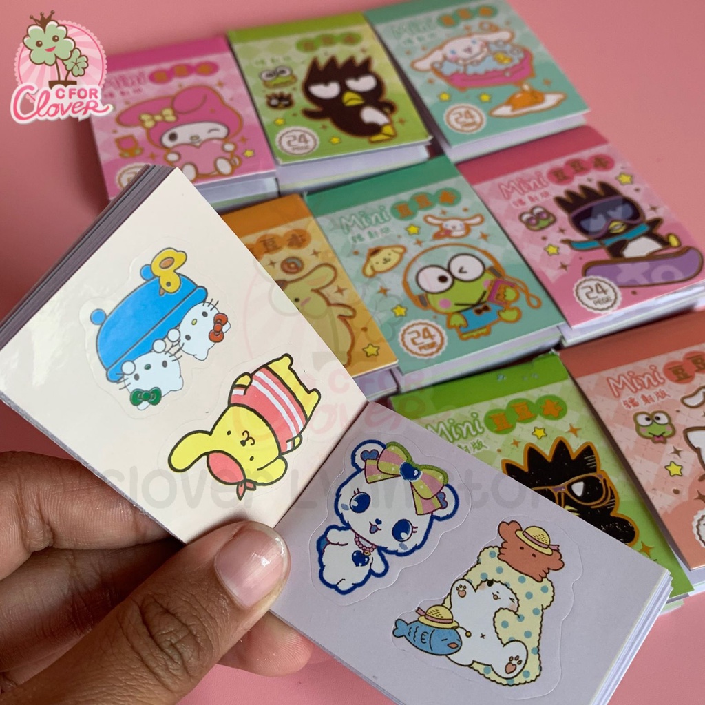 Mini BOOK CUTE CHARACTERS STICKER 24pcs BOOK STICKER Small gift gift ...