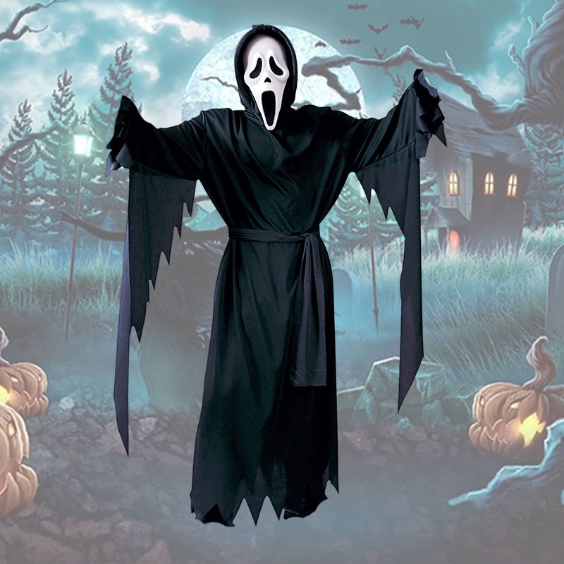Child Halloween Scream Cosplay Costume Mask Parties Events Role-Playing ...