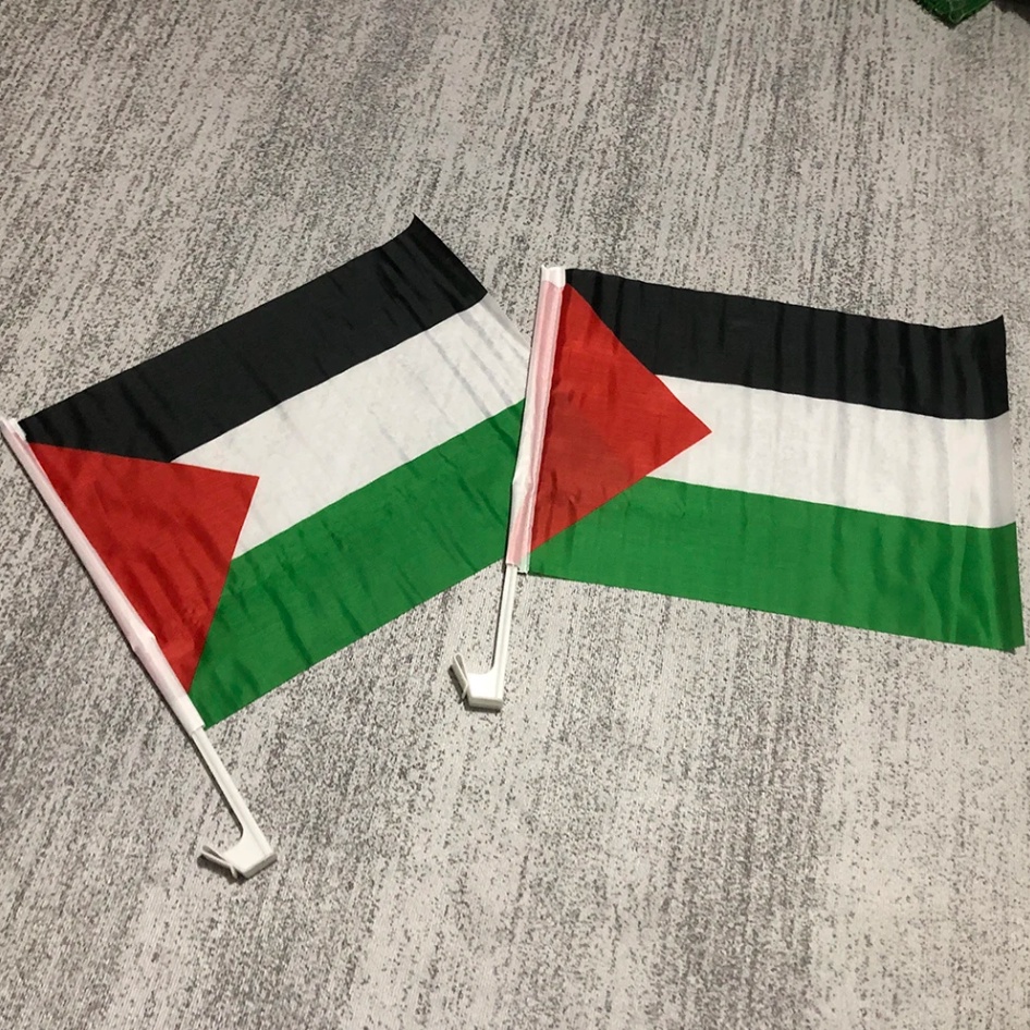 30*45cm Palestine car flag Palestine car waving Flag National Flag standard-bearer waving flag ...