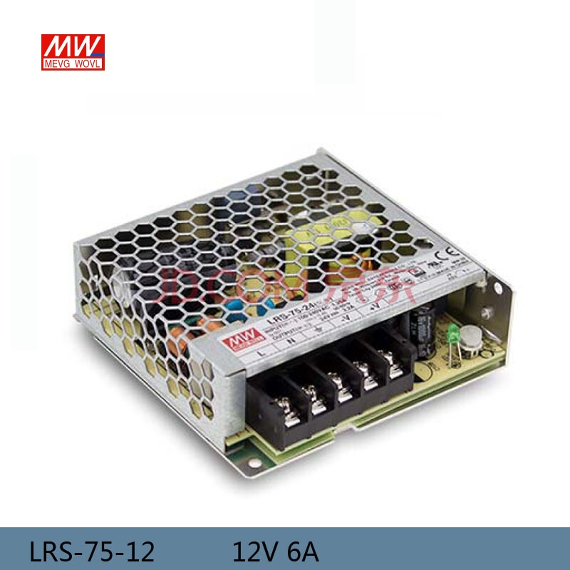 Shanghai MEAN WELL Switching Power Supply LRS-75-24 75W 12V6A 24V3.2A Ultra-Thin Small DC Power ...