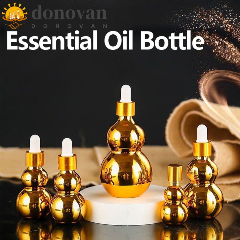 DONOVAN Glass Dropper Bottles Rubber head Gold Plated Essential Oil ...