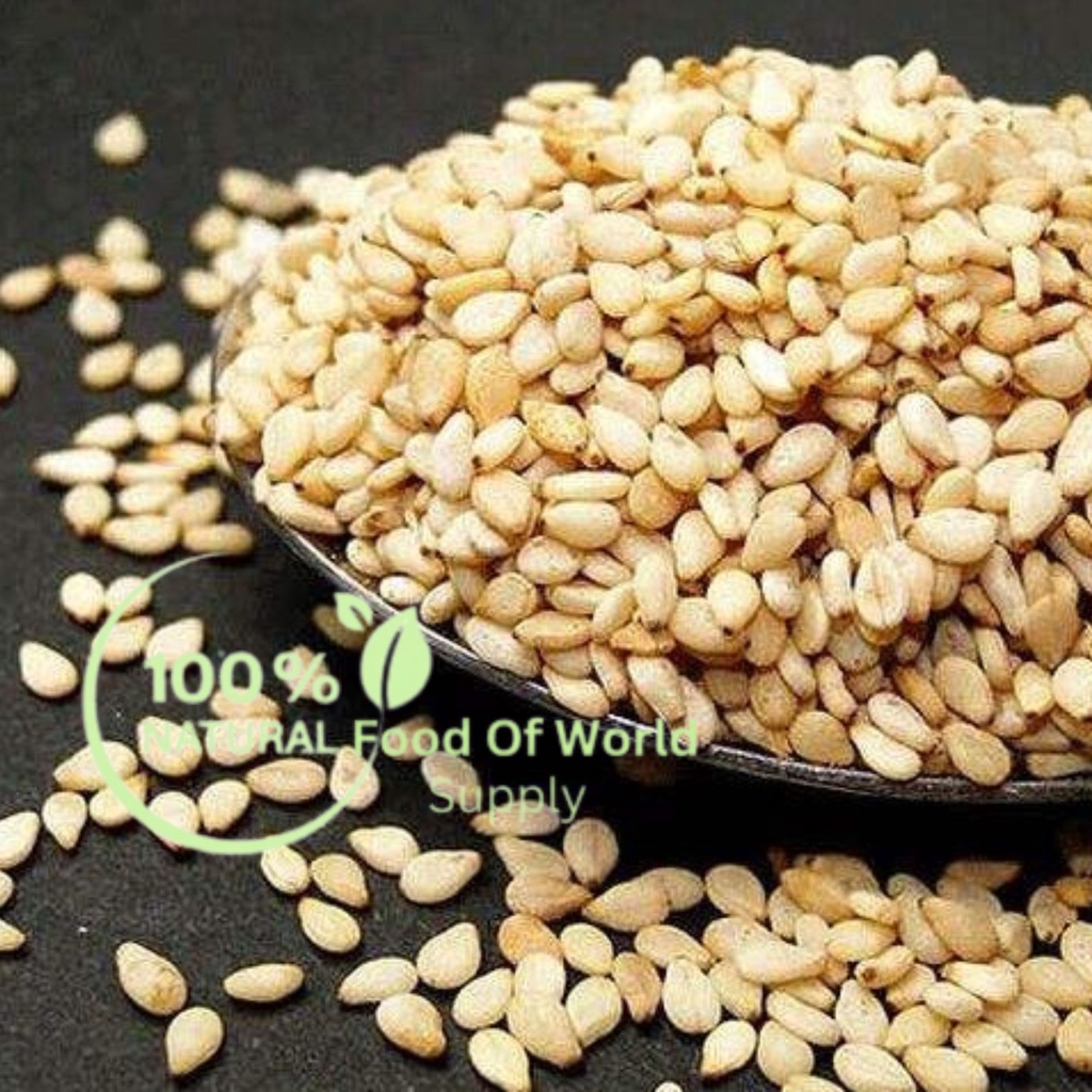 Roasted White Sesame Seed 1KG Organic 熟芝麻粒 烤白芝麻 1kg Roasted Bijan ...