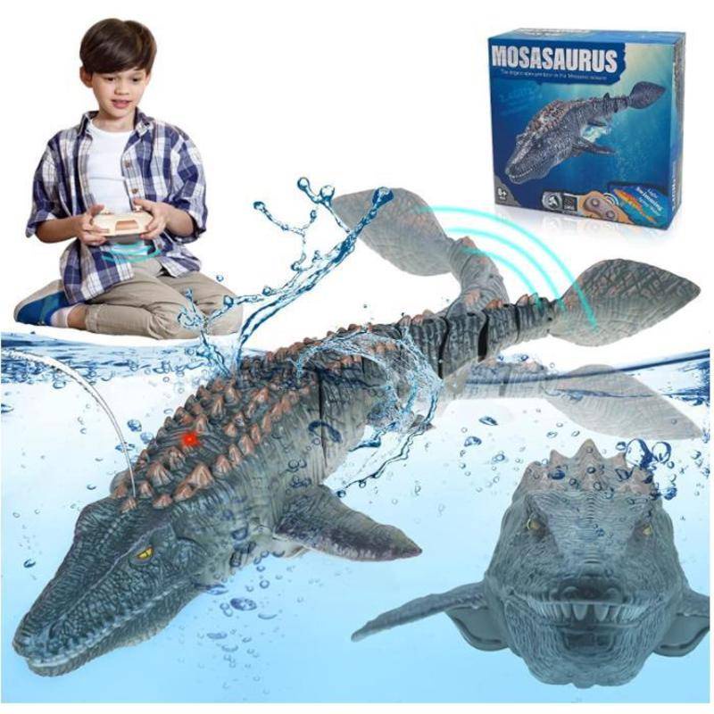 New Children's Remote Control Dinosaur Mosasaurus Diving Toys Rc Boat ...