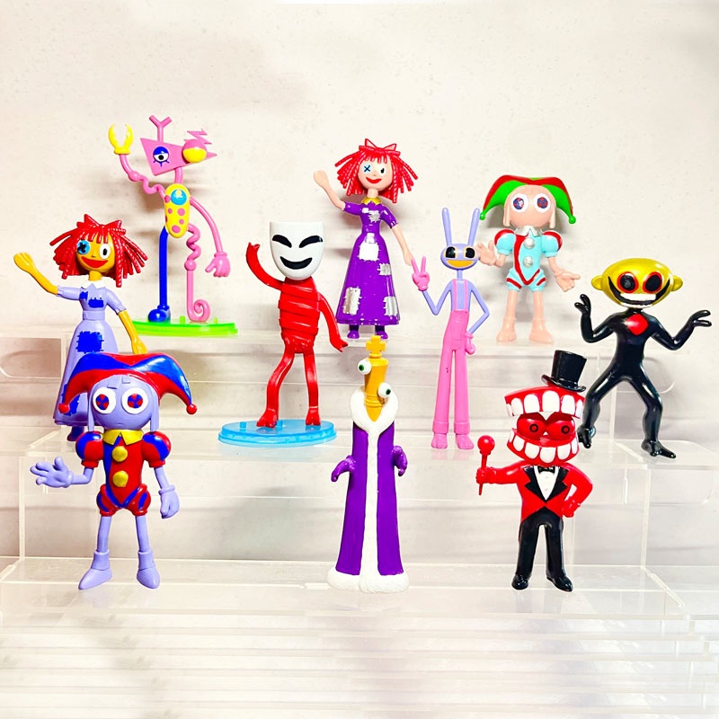 12pcs The Amazing Digital Circus Action Figure Pomni Jax Kinger Figure ...