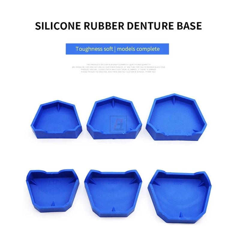 6Pcs Dental Model Base Set Denture Tray Dental Mold Plaster Base Former ...