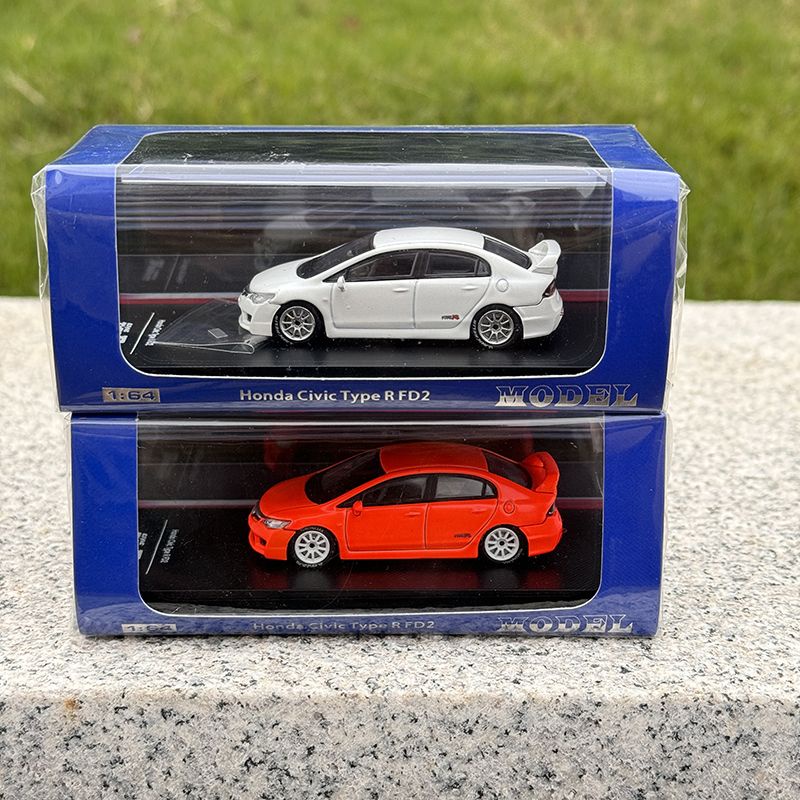 Hobby64 1/64 Honda Civic Type R FD2 Racing Car Modified Alloy Car Model Die-Casting Car Toy Boy ...