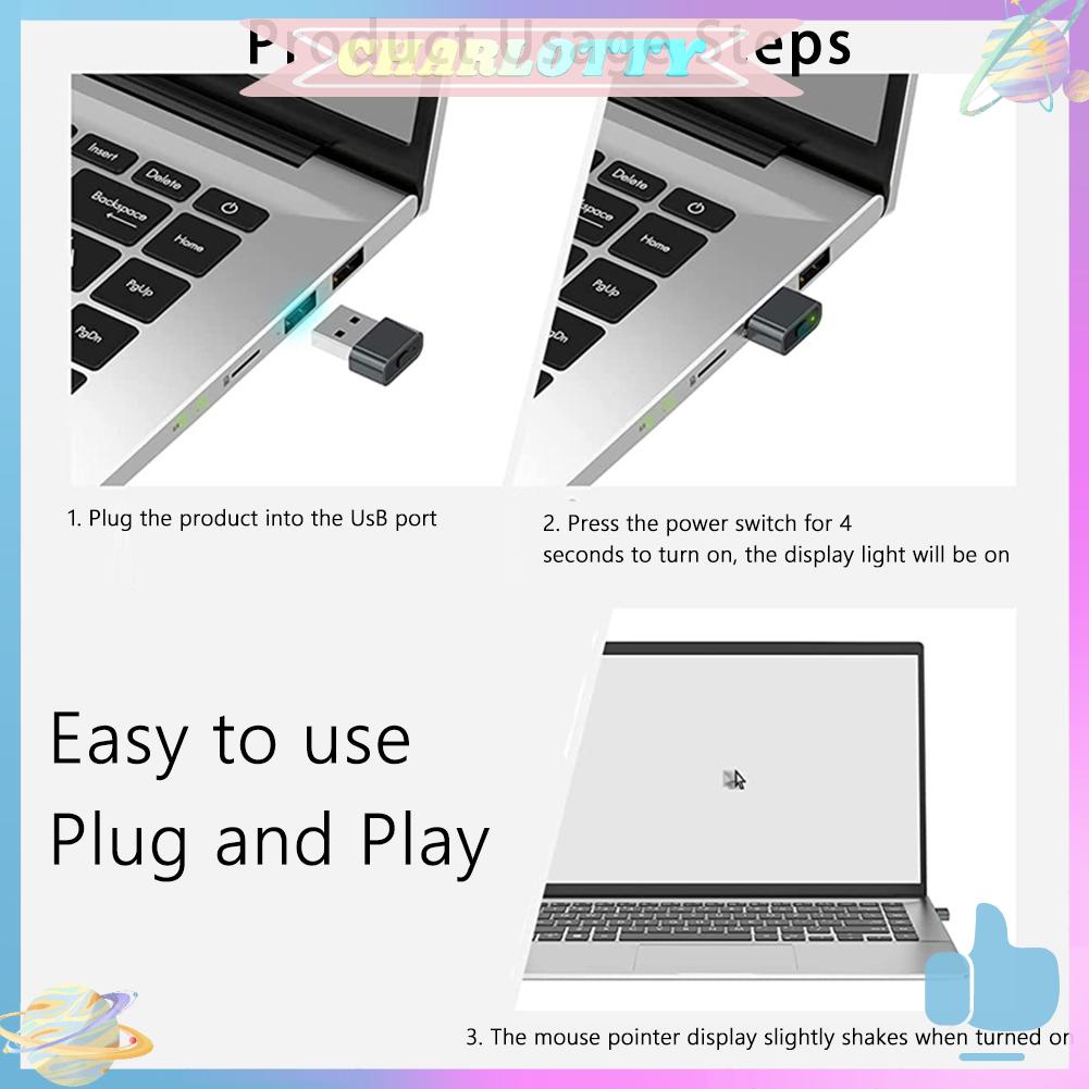 CHA Mini USB Mouse Jiggler Undetectable Mouse Mover ON/Off Button USB ...