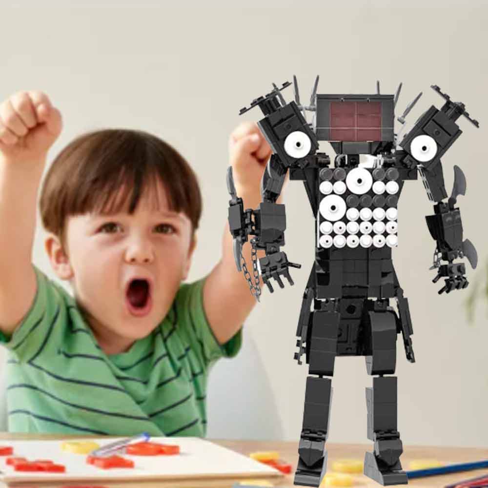 Skibidi Toilet Building Blocks Toy Action Figure TV Man | Shopee Malaysia
