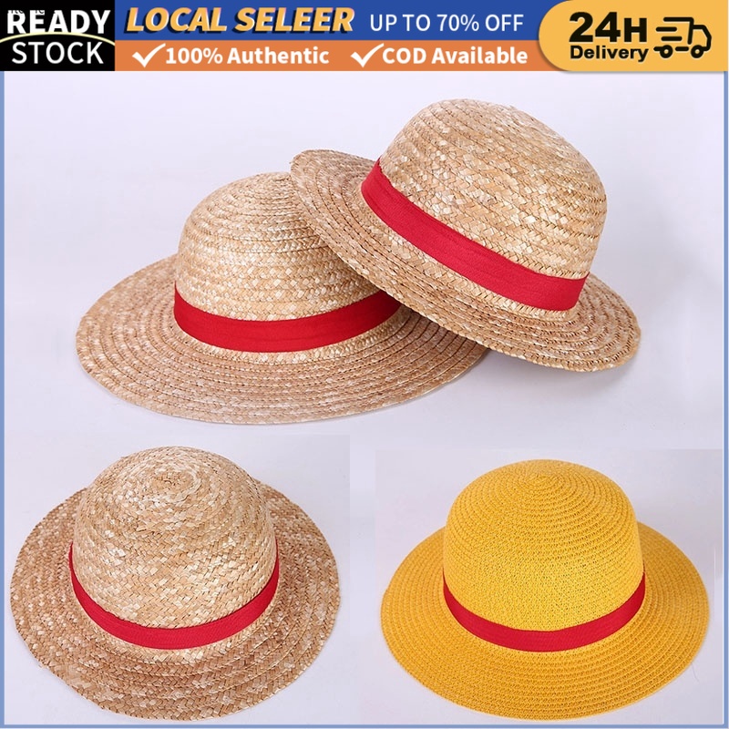 Luffy Straw Hat Anime Cosplay Straw Hat Prop Outdoor Sunshade Hat Beach ...