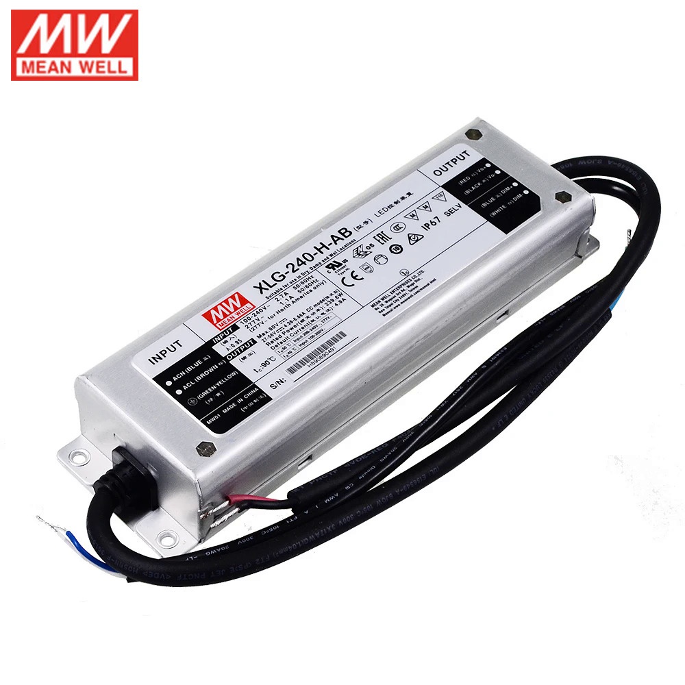 Original MEAN WELL XLG-240-H-AB 240W 27-56V 4900mA Dimming LED Driver ...