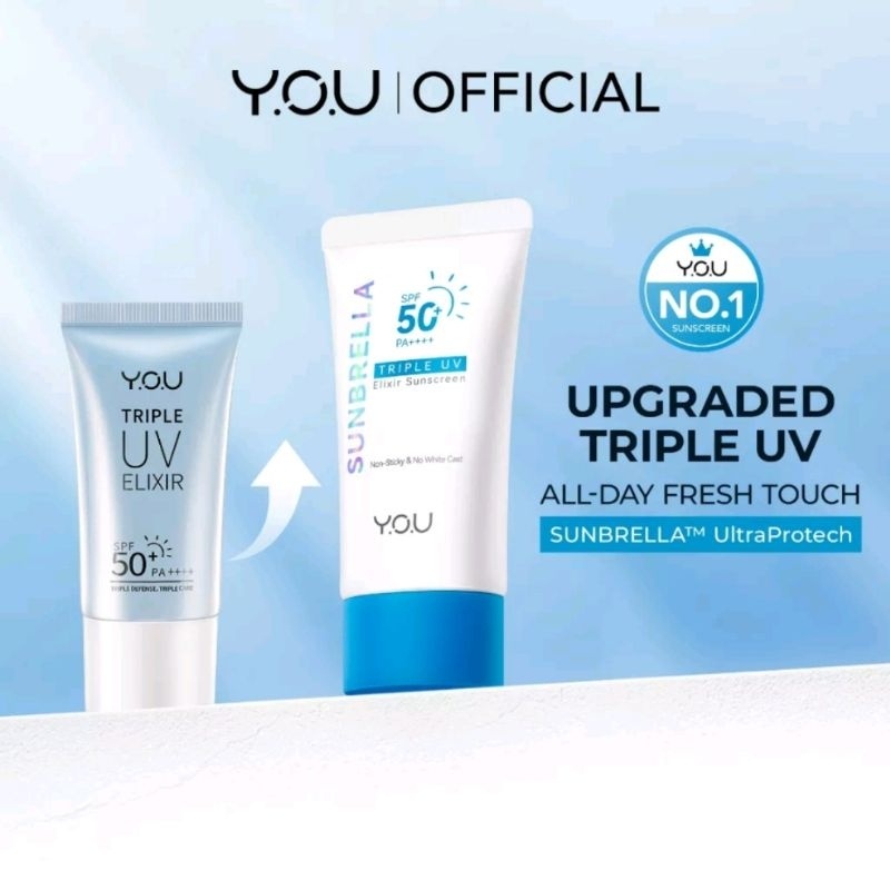 You Sunbrella Triple UV Elixir Sunscreen SPF 50+ PA++++ 30ml | Shopee ...