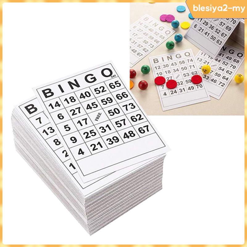 [BlesiyaedMY] 60pcs Large Bingo Cards Easy Read For Adults & Children ...
