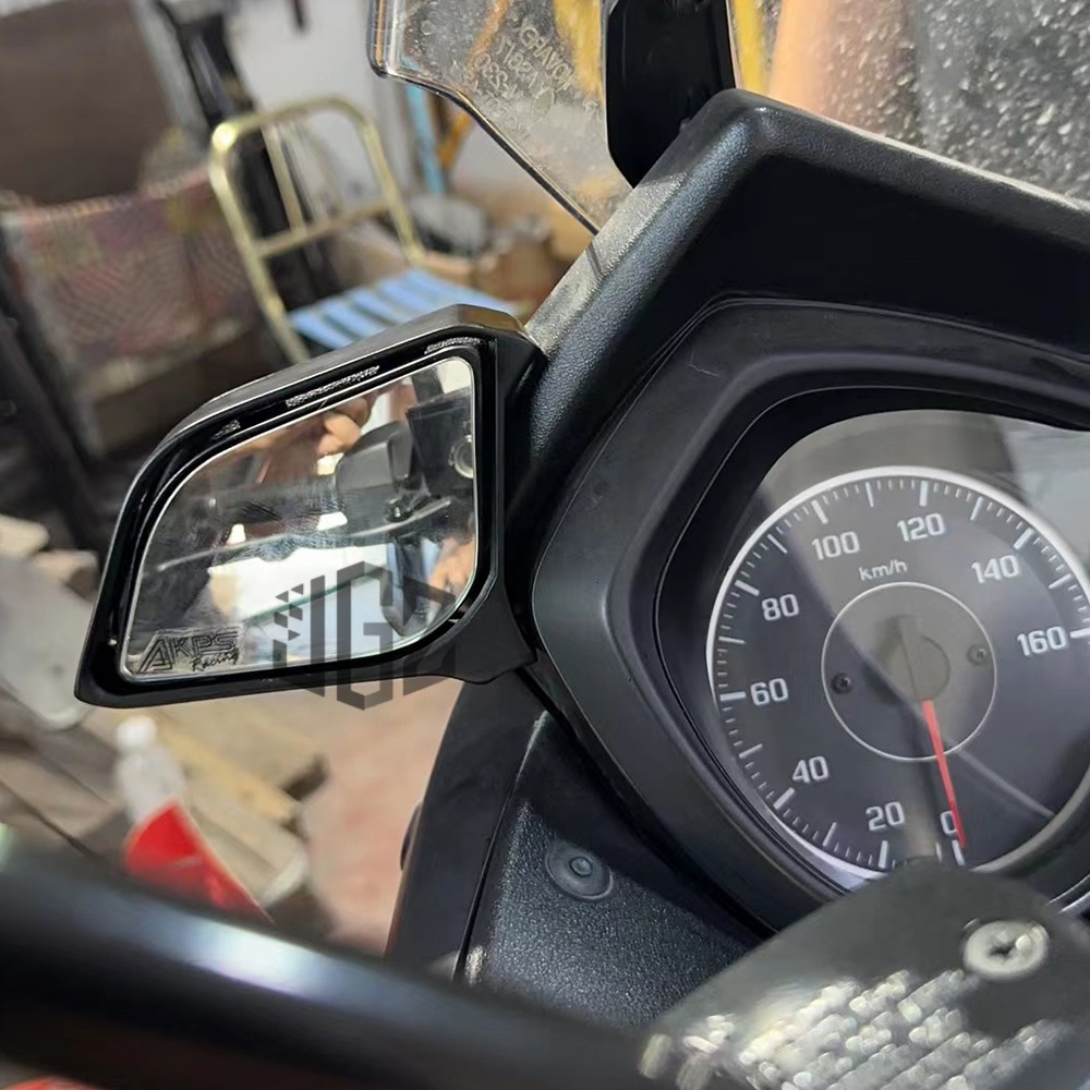 XMAX V1 Side Mirror Motorcycle Sergeant Style View Mirrors for YAMAHA ...