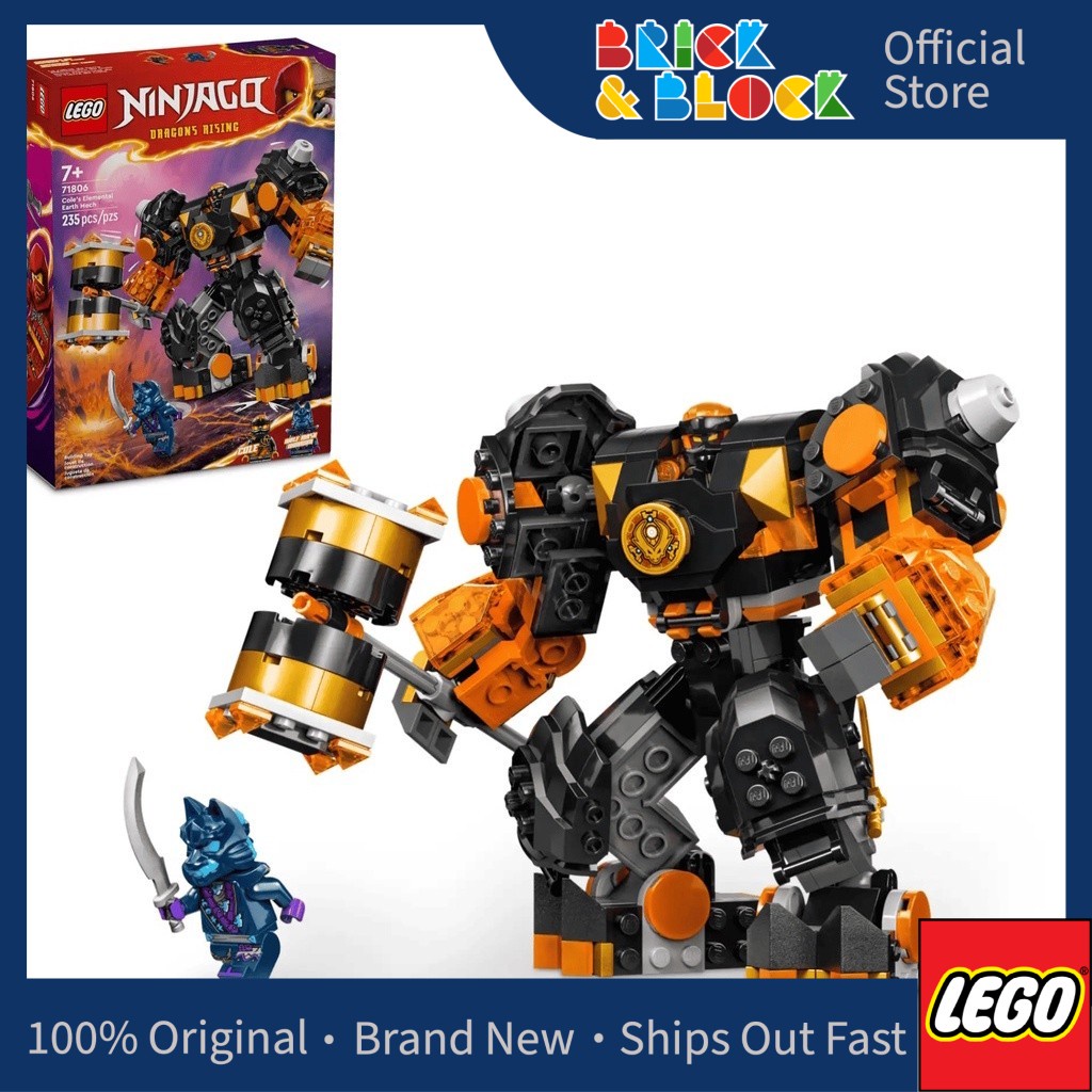 LEGO 71806 Cole's Elemental Earth Mech | LEGO Ninjago | Shopee Malaysia