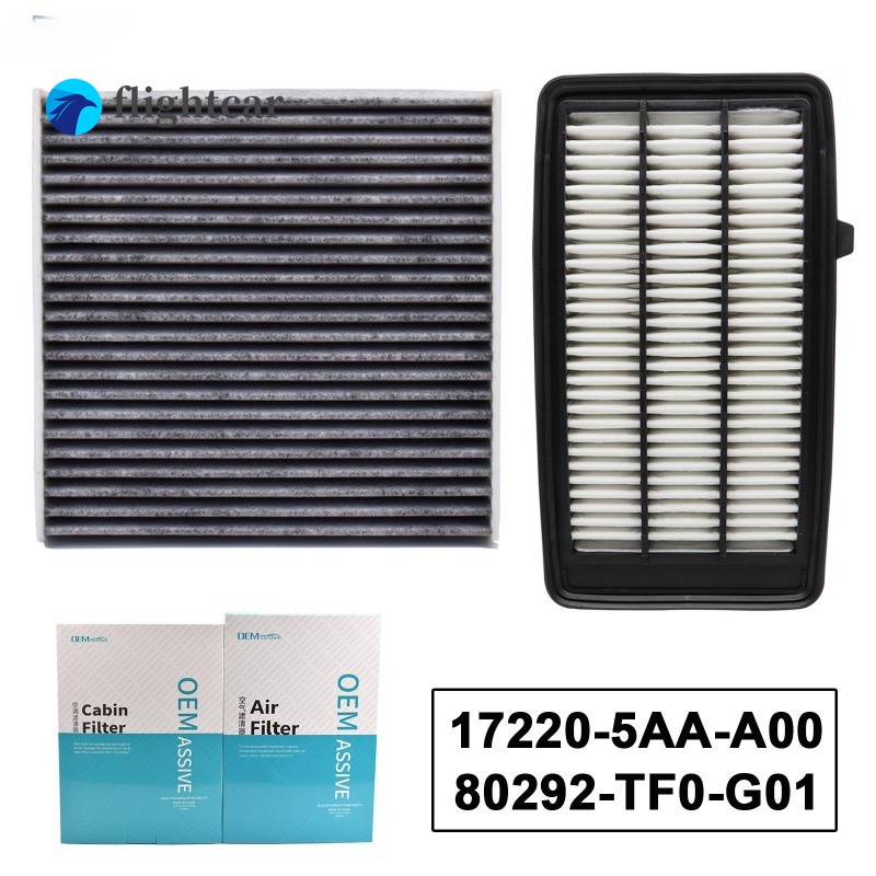 flightcar Combo Set Engine Cabin Pollen Air Filter 17220-5AA-A00 80292 ...