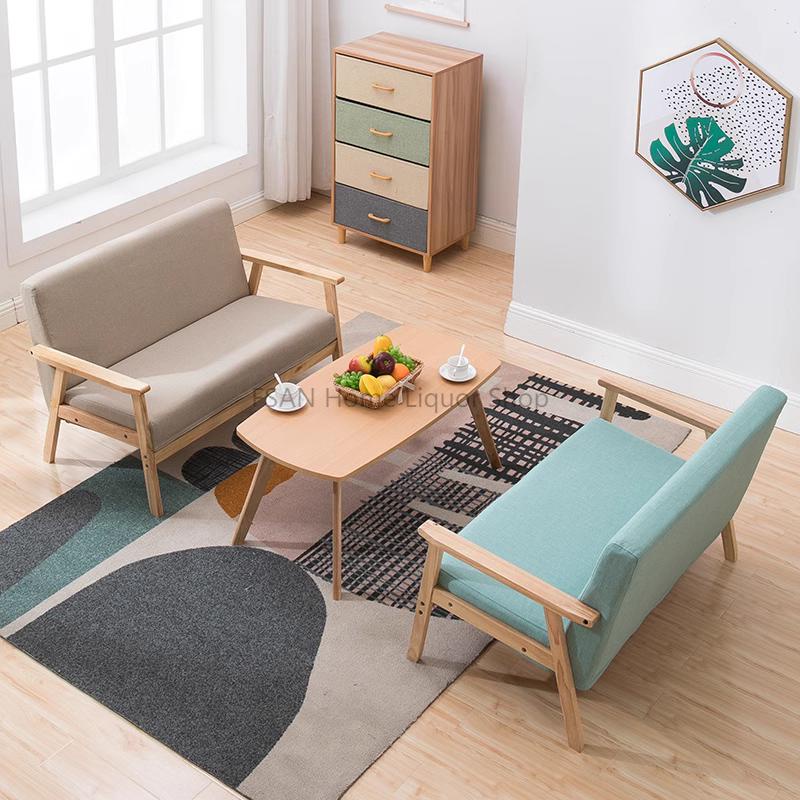 Nordic Small Unit Simple Sofa Rental Room Bedroom Fabric Art Double ...