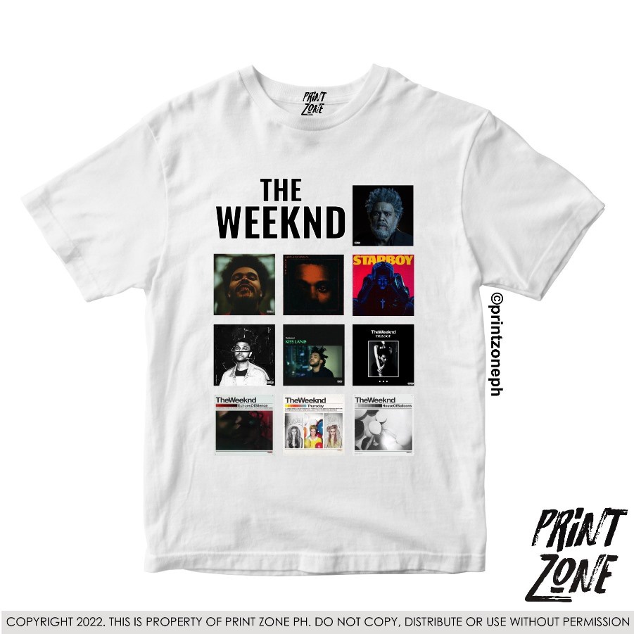 THE WEEKND SHIRT - VINTAGE ALBUM COLLECTION.- PRINT ZONE PH | Shopee ...