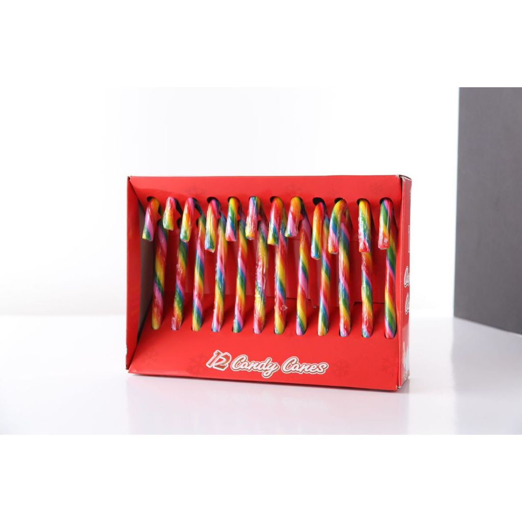 Christmas Candy Canes Box - Natural Peppermint/Cherry Flavor Multicolor ...