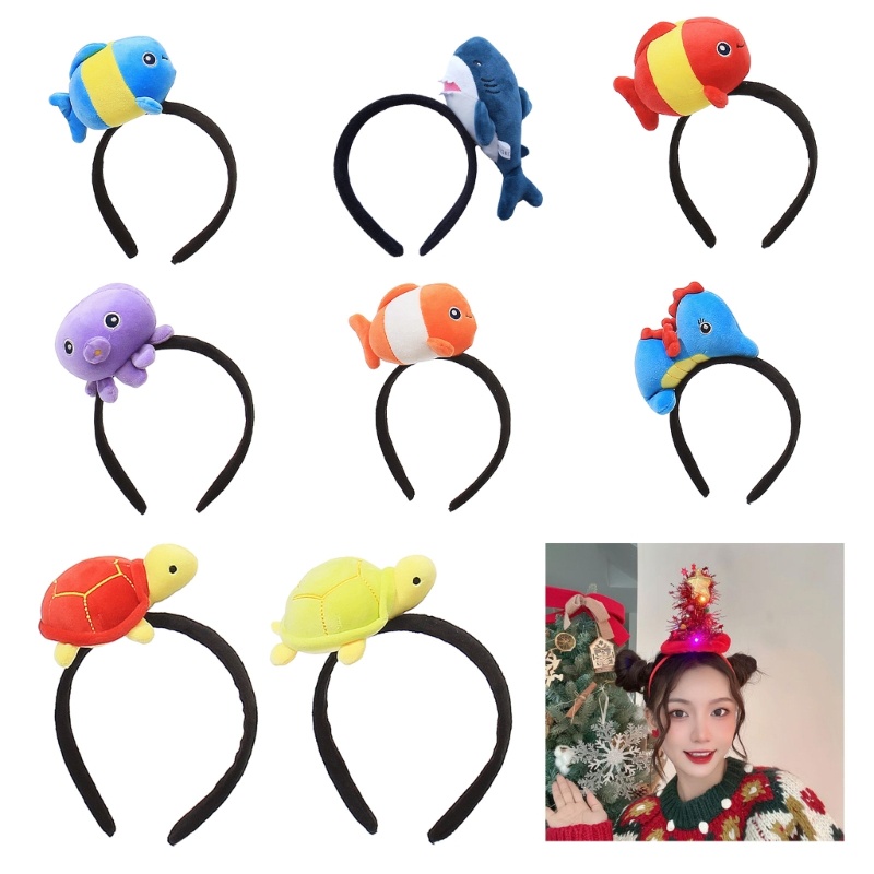 Seas Funny Lobster Fish Headband Ocean Themed Hair Hoop Stuffed Plush ...