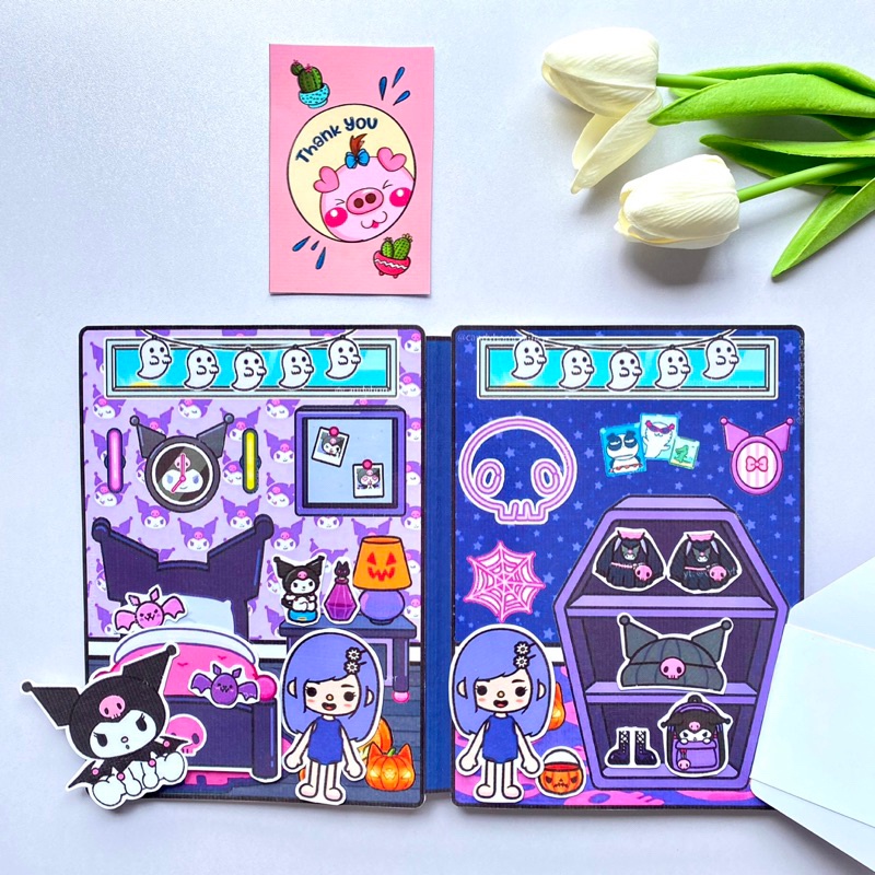 Toka Life World Quiet Book Toka Boka Kuromi House handmade book paper ...