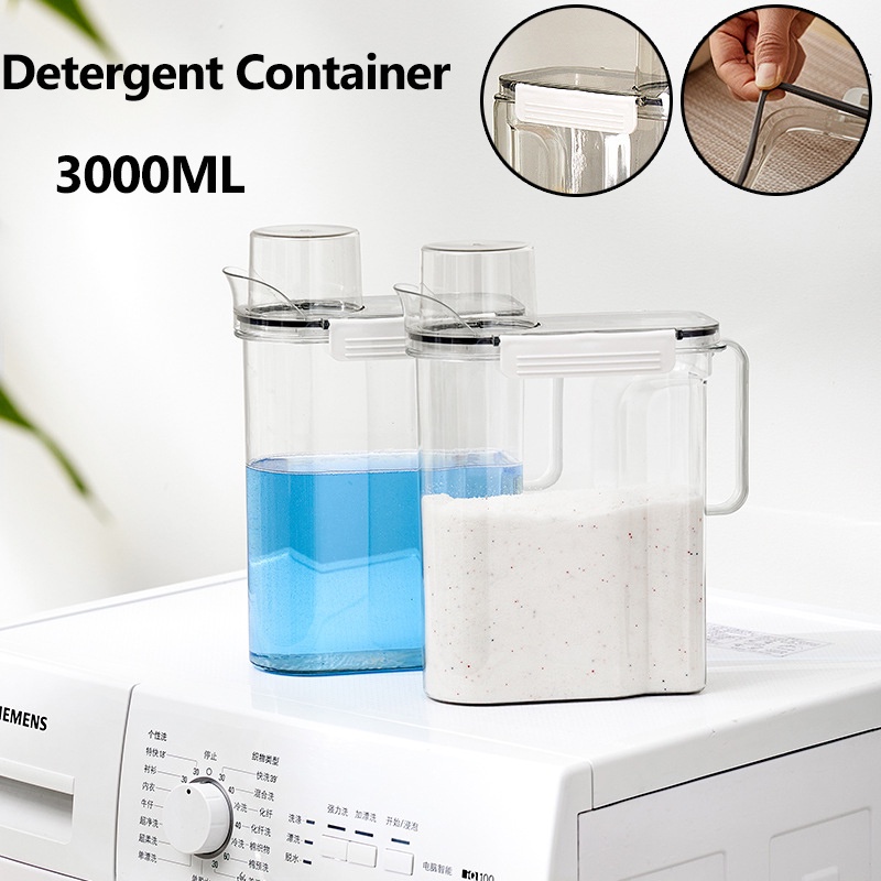 3000ml Detergent Container Laundry Detergent Dispenser Transparent ...