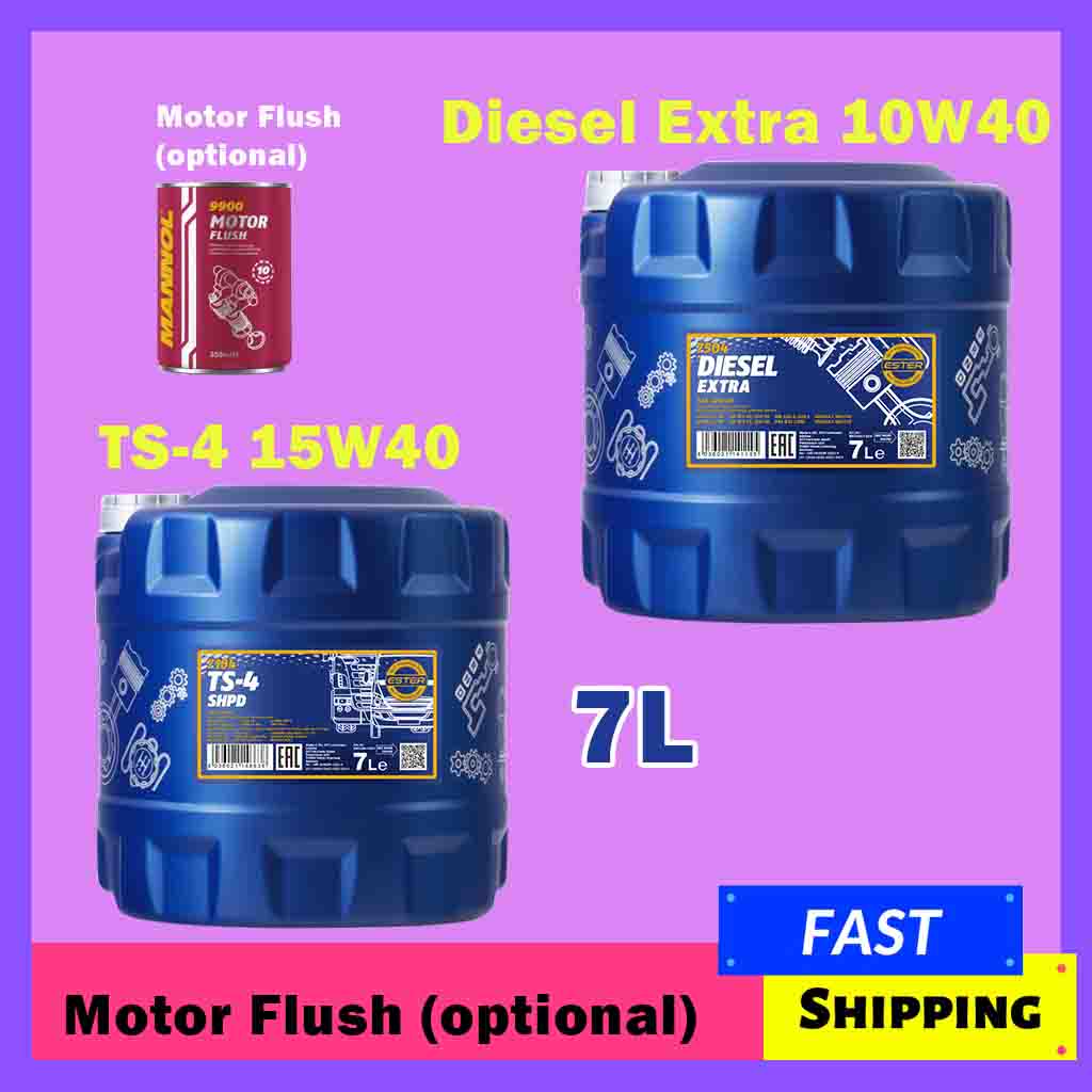 MANNOL TS-1 SHPD 15W-40 (7L), Diesel Extra 10W-40 with option Motor Flush (KEDAILAMBO) PEMCO OIL ...