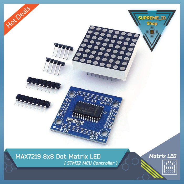 MAX7219 8X8 Dot Matrix LED Display Animated Animation Module + 4-pin Controller for ...