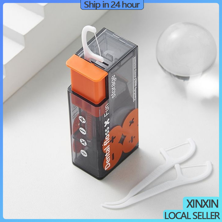 Plastic Toothpicks Box Dental Floss Stick Dispenser Portable Dental ...
