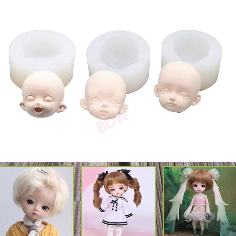 BDW Human Face 3D Doll Clay Mold Ceramic Plaster Silicone Mold ...