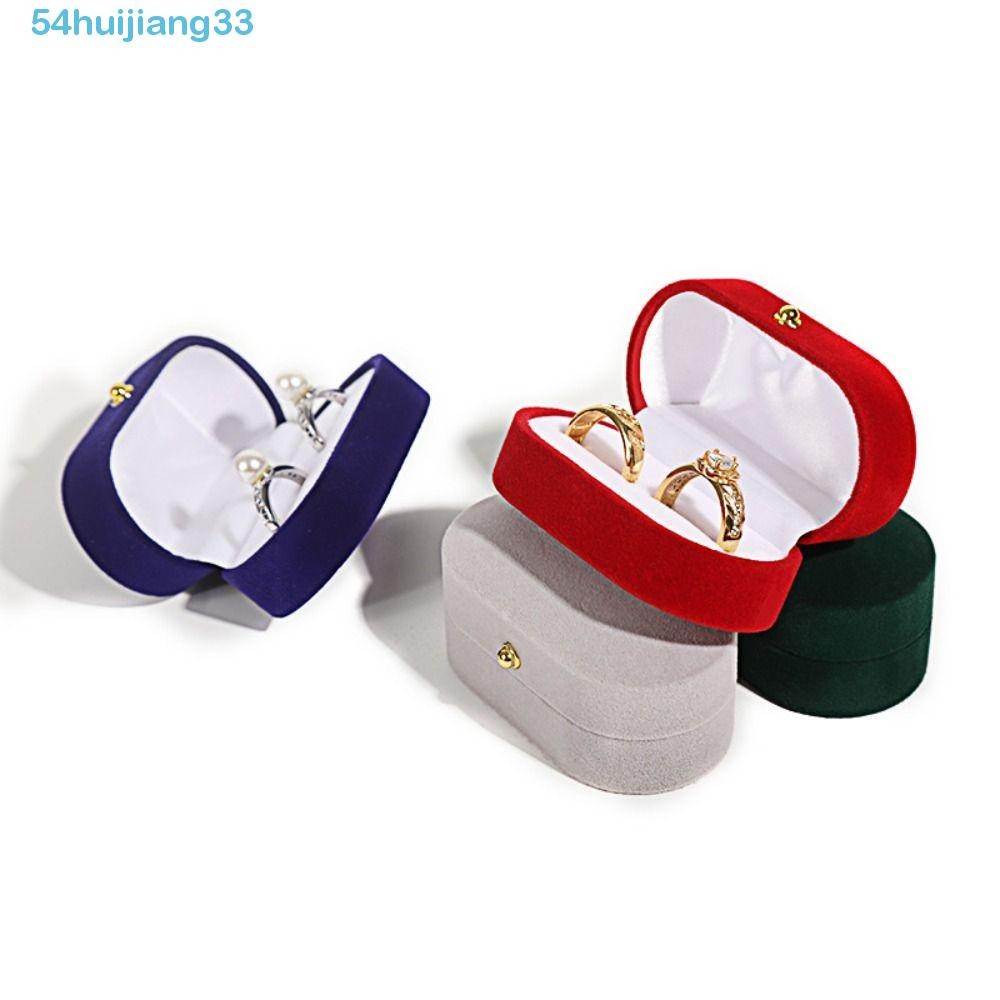 HUIJIANG Wedding Ring Case, Mini Engagement Ring Finger Ring Box ...